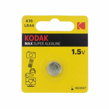 Bateria alkaliczna AG13 LR44 Kodak MAX Super Alkaline A76, blister - Sklep AVT